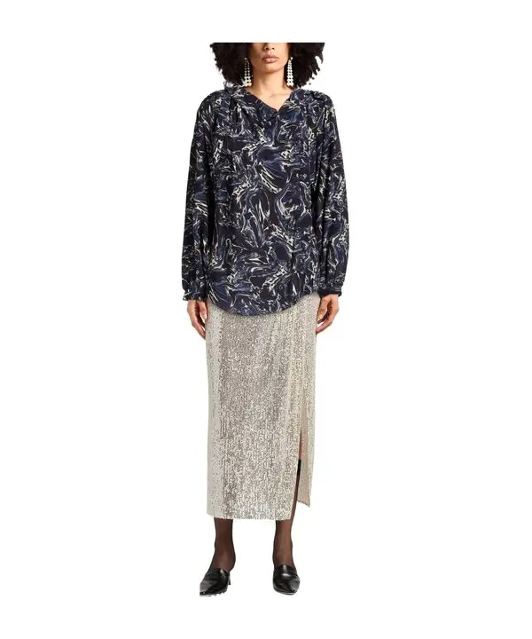 Isabel Marant Étoile Multicolor Chiffon Longsleeve Shirt