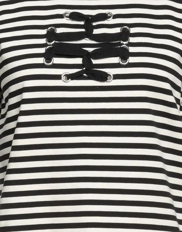 Tory Burch Striped Lace-up T-shirt