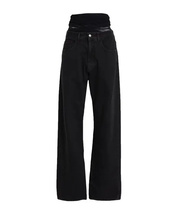 MAISON MARGIELA Plain Colour Denim Trousers - Black