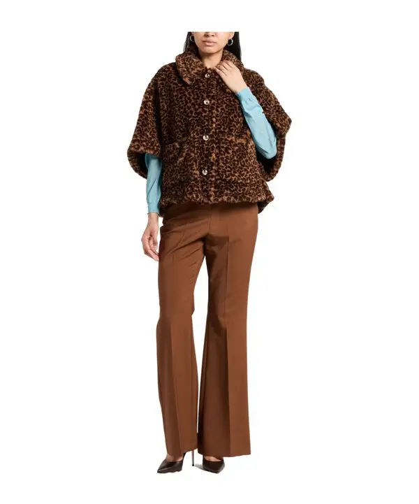 Max Mara Leopardprint Cape Coat