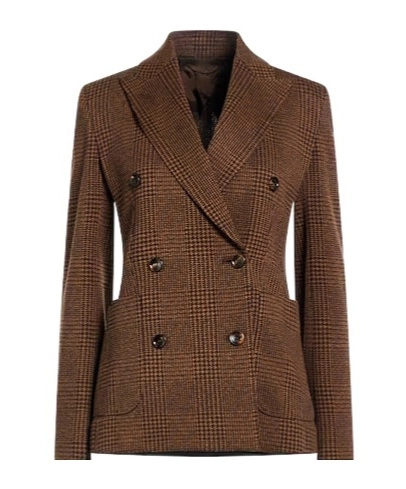 Max Mara Plaid Blazer - Brown