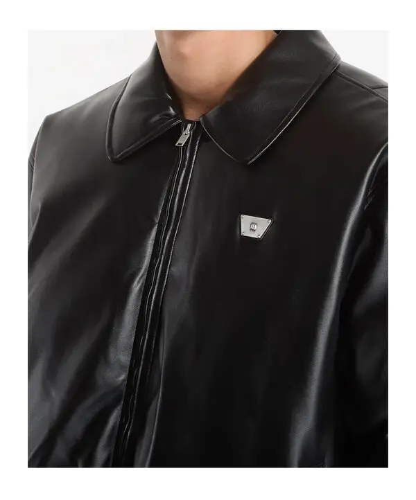 MISBHV Faux-leather Bomber Jacket