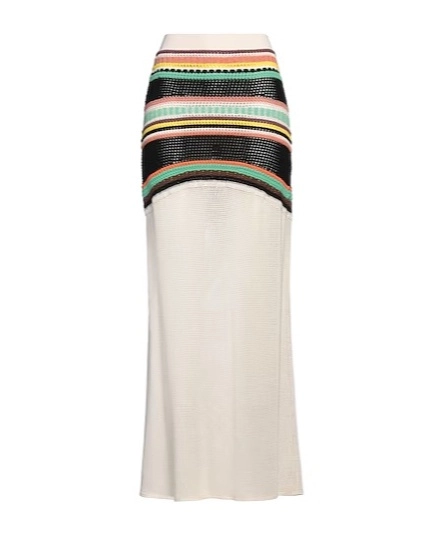 Chloé Striped Knit Flare Skirt