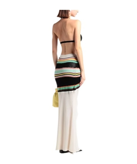 Chloé Striped Knit Flare Skirt