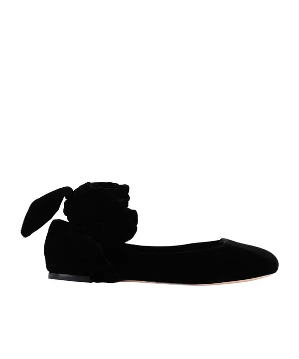 Max Mara Solidcolor Suede Flat Shoes
