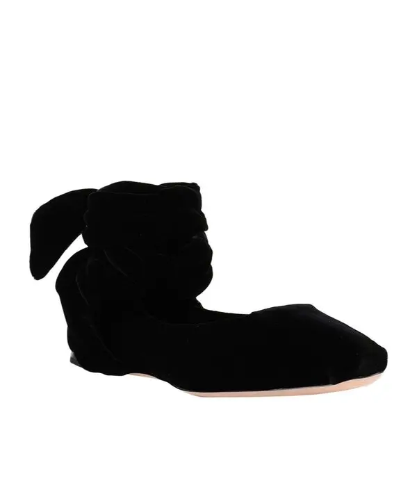 Max Mara Solidcolor Suede Flat Shoes