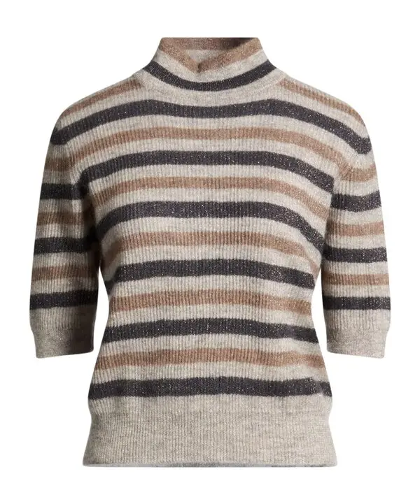 Brunello Cucinelli Knitted Short-sleeved High Neck