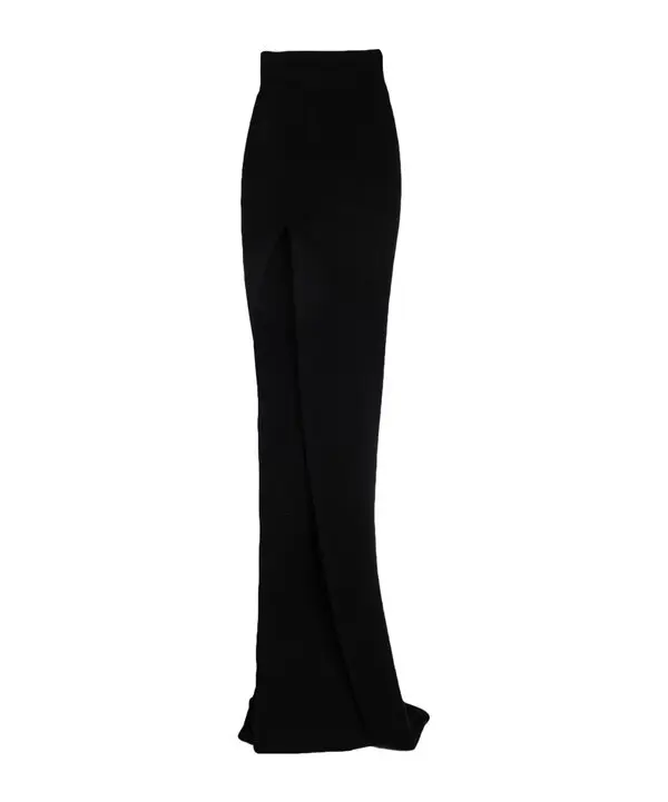 Rick Owens Knit Asymmetrical Skirt - Black