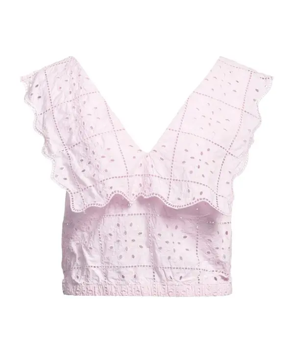 GANNI Sleeveless Lace Top