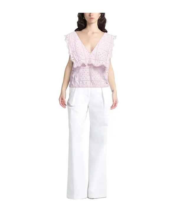 GANNI Sleeveless Lace Top