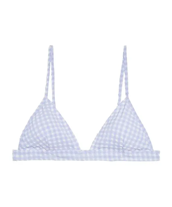 GANNI Plaid Triangle Bikini - No
