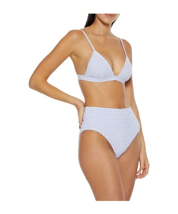 GANNI Plaid Triangle Bikini
