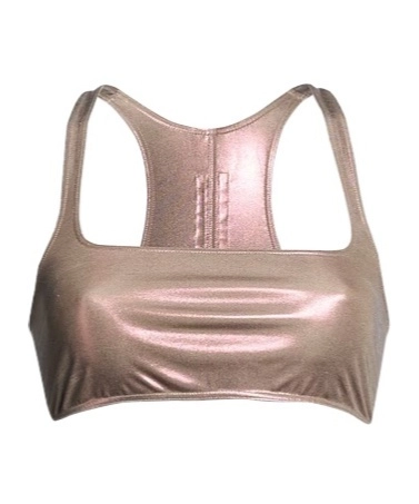 Rick Owens Metallic Synthetic Jersey Bikini Top
