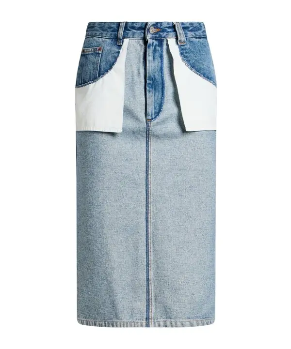 MAISON MARGIELA Mediumblue Denim Midi Skirt