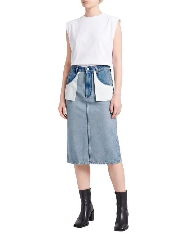 MAISON MARGIELA Mediumblue Denim Midi Skirt