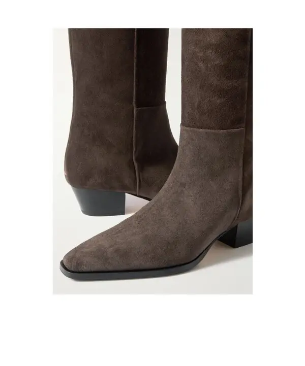 AeydĒ Solid Color Suede Knee Boots