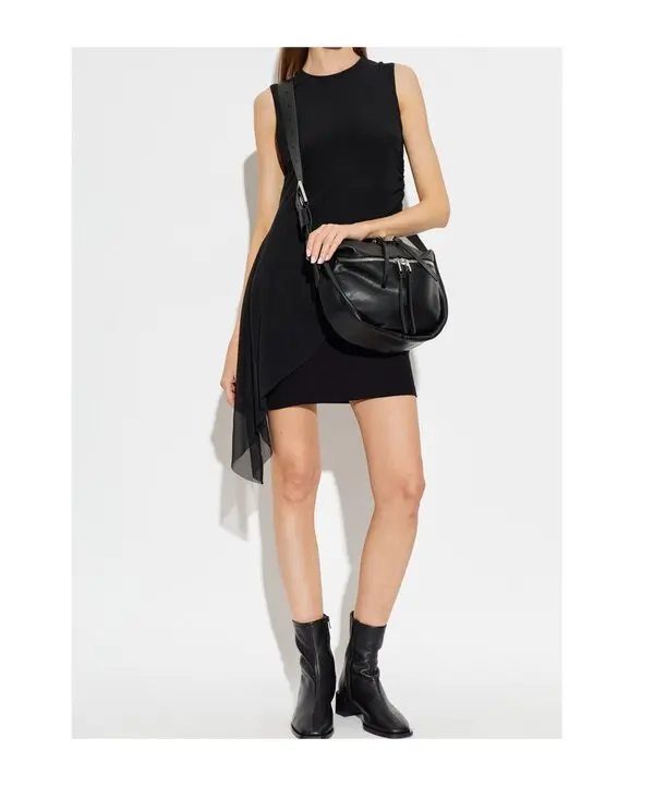 ALLSAINTS Sleeveless Ruched Asymmetric Mini Dress