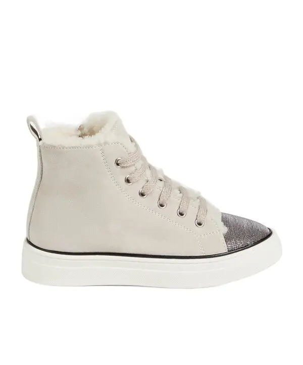 Brunello Cucinelli Lace Up Shearling Ankle Boots