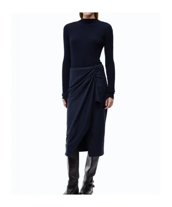 Pinko Ribbed-knit Pinstripe-pattern Dress