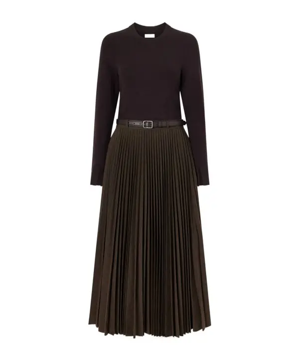 Simkhai Knitted Top With Pleated Skirt - Black