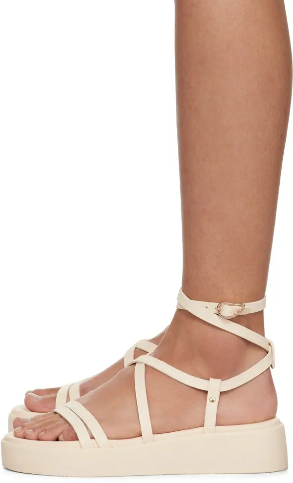 ANCIENT GREEK SANDALS Logo Flat Sandals