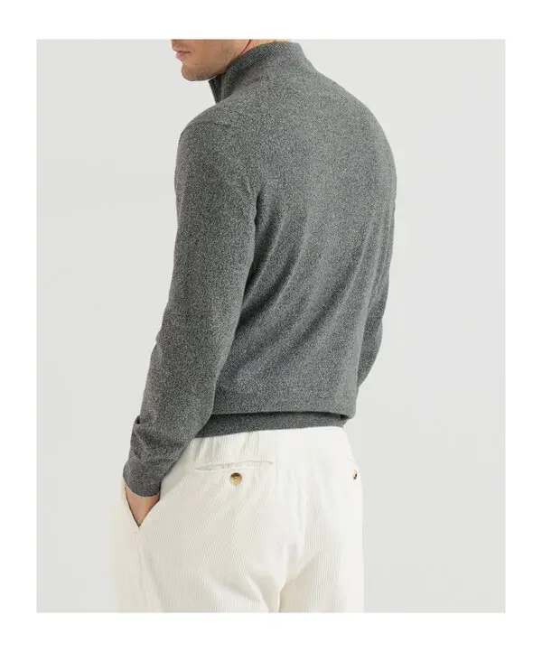 Brunello Cucinelli Mouliné Cashmere Sweater With Half Zip