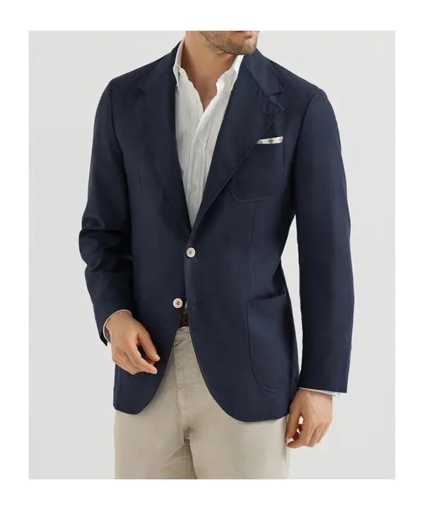 Brunello Cucinelli Cashmere Batavia Deconstructed Blazer With Patch Pockets
