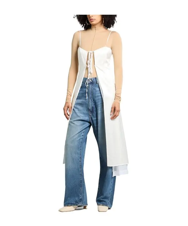 MAISON MARGIELA Sleeveless Solid Satin Dress