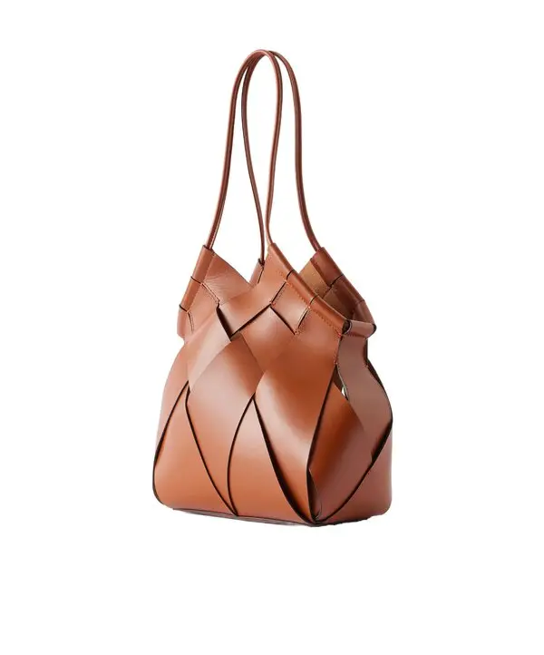 Ulla Johnson Charlotte Woven Leather Shoulder Bag