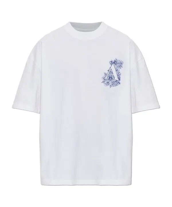 ALLSAINTS Floral Letter Graphic Short Sleeve T-shirt - White