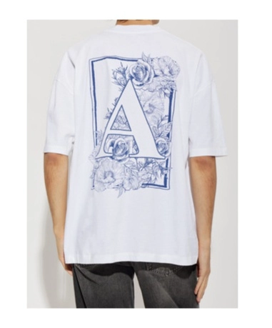 ALLSAINTS Floral Letter Graphic Short Sleeve T-shirt - White
