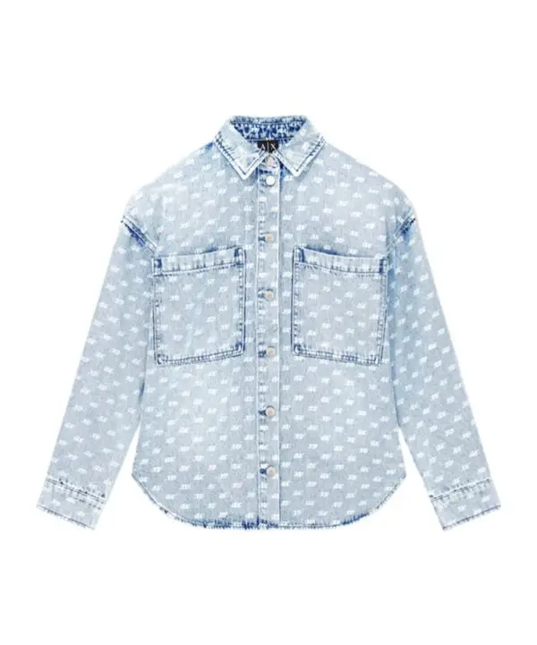 Armani Exchange Logo-print Denim Shirt