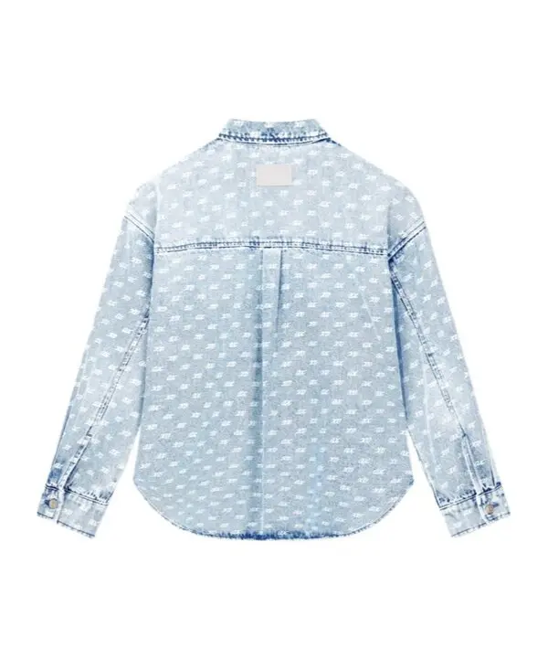 Armani Exchange Logo-print Denim Shirt