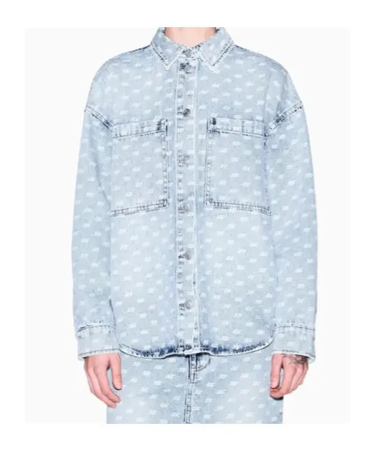 Armani Exchange Logo-print Denim Shirt