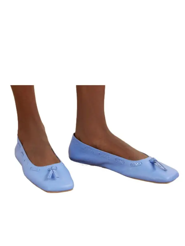 Staud Woven Leather Ballet Flats