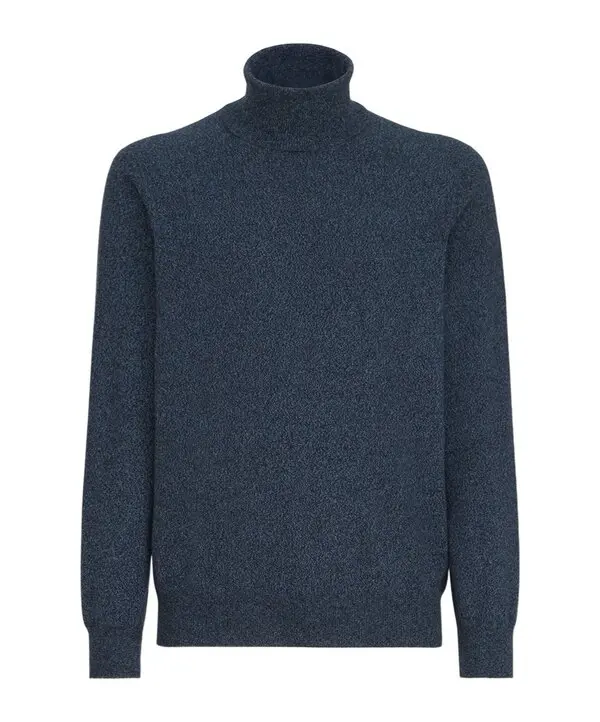 Brunello Cucinelli Mouliné Cashmere Turtleneck Sweater