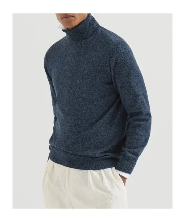 Brunello Cucinelli Mouliné Cashmere Turtleneck Sweater