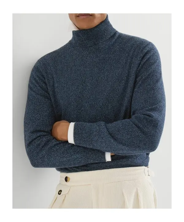 Brunello Cucinelli Mouliné Cashmere Turtleneck Sweater