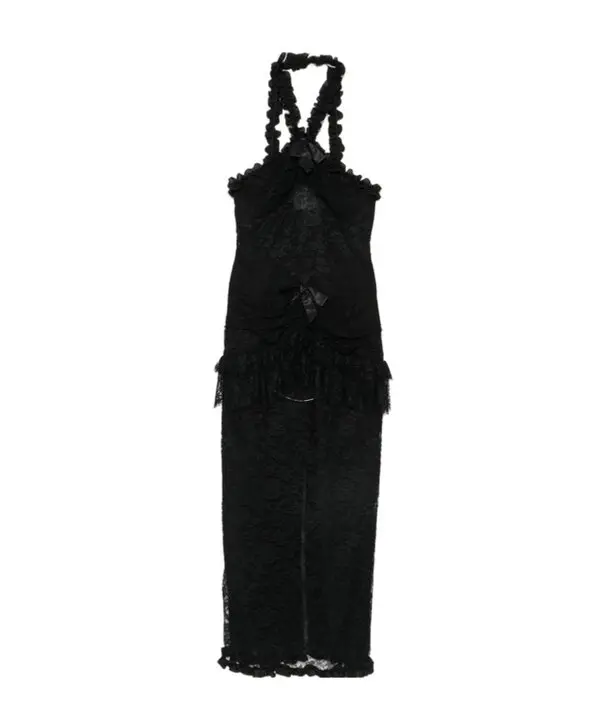 Alessandra Rich Chantilly Lace Evening Dress
