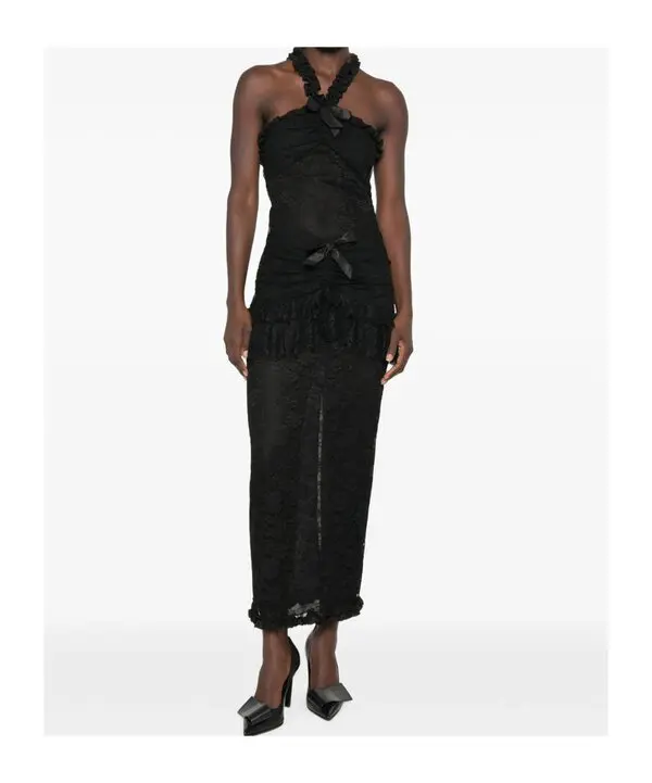 Alessandra Rich Chantilly Lace Evening Dress