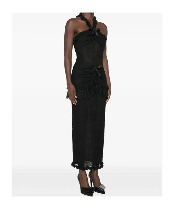 Alessandra Rich Chantilly Lace Evening Dress