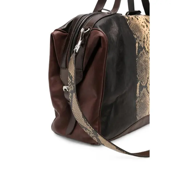 Dries Van Noten Snakeskin Patchwork Shoulder Bag