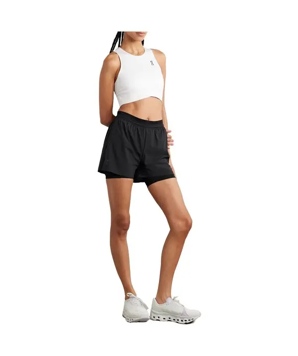 On Pace Layered Recycled-shell And Stretch-jersey Shorts