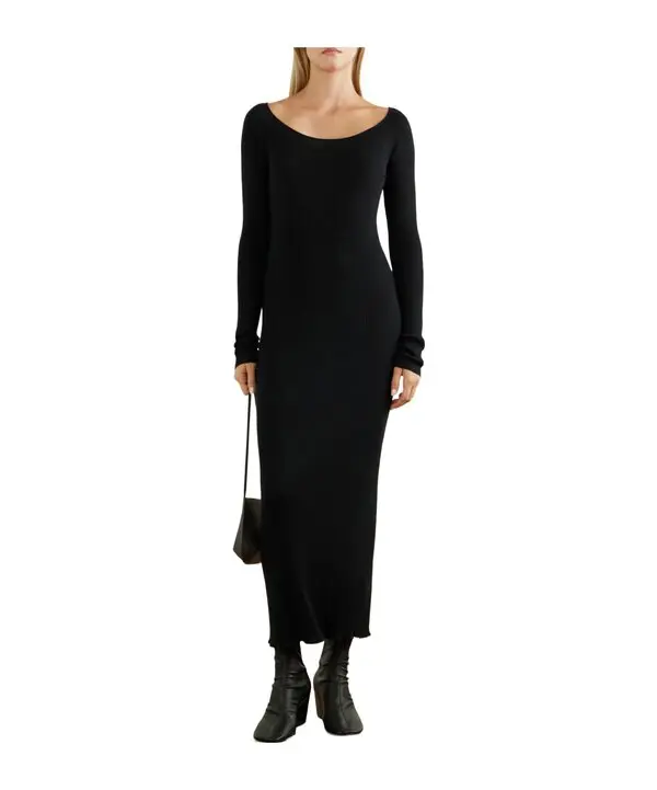 Le Kasha Ribbed Cashmere Maxi Dress
