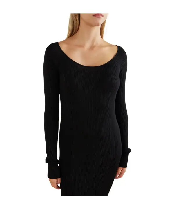 Le Kasha Ribbed Cashmere Maxi Dress