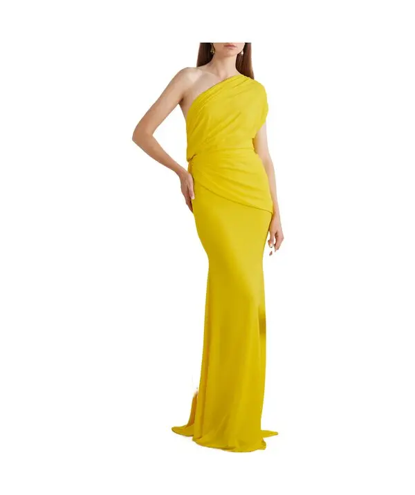 Alex Perry One Shoulder Drape Gown