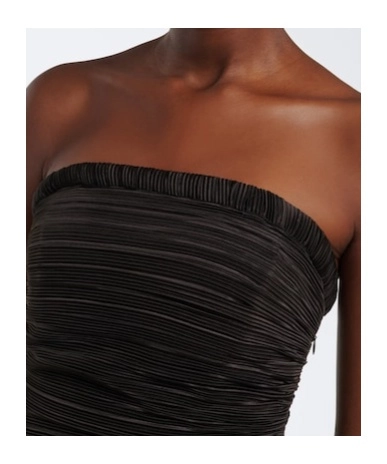 Simkhai Laia Plissé Bustier Dress