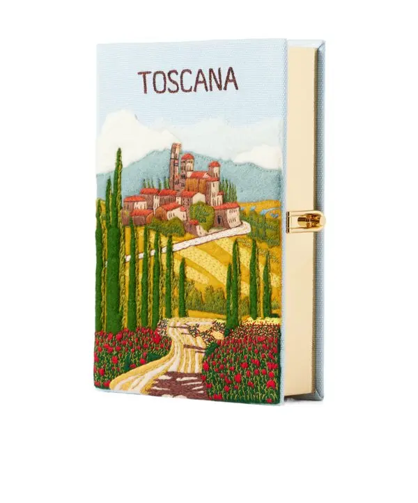 OLYMPIA LE-TAN Embroidered Canvas Clutch - Multicolor