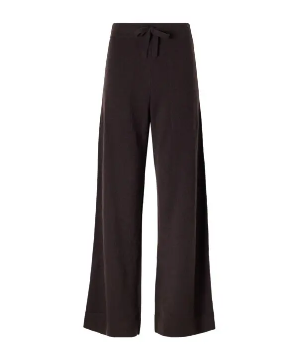 Le Kasha Ribbed Organic Cashmere Wide-leg Pants - No