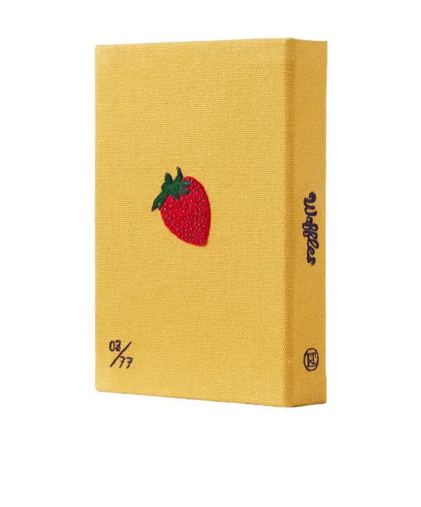 OLYMPIA LE-TAN Embroidered Canvas Clutch - Yellow